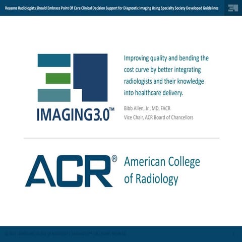 Radiology Appropriateness Criteria - American College of Radiology (ACR ...