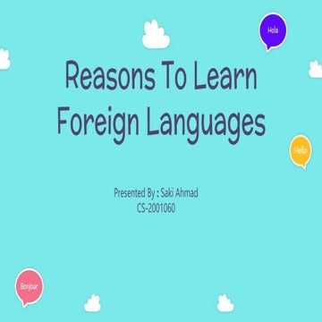 Reasons To Learn Foreign Languages.pptx