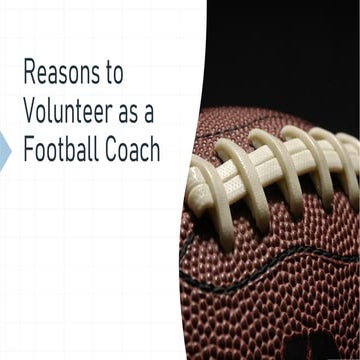 Reasons to Volunteer as a Football Coach | PDF