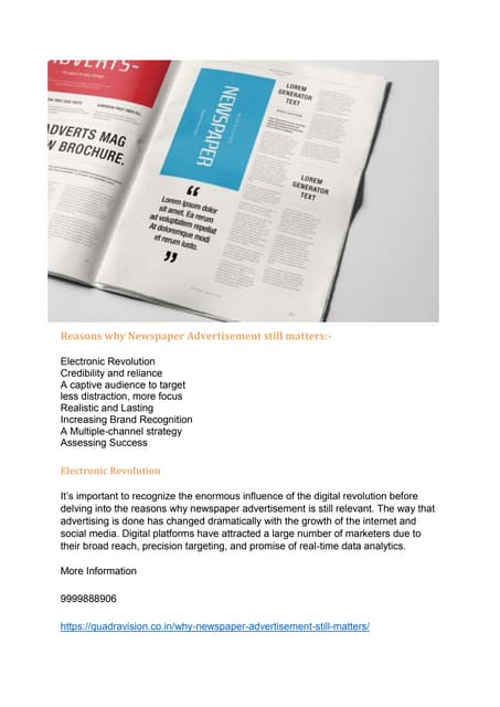 Reasons why Newspaper Advertisement still matters.docx