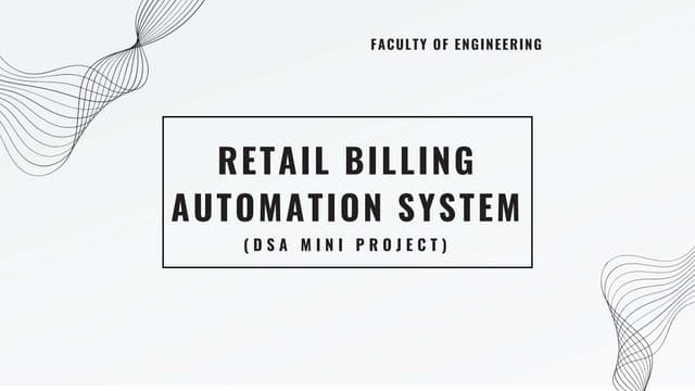 Retail Automation Billing System Ppt Pptx