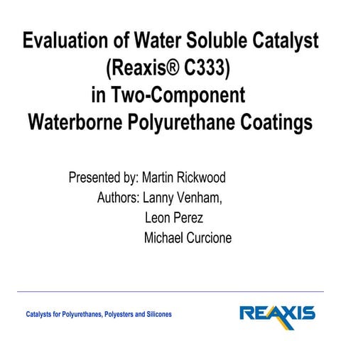 Reaxis waterborne presentation acs2012 | PPT