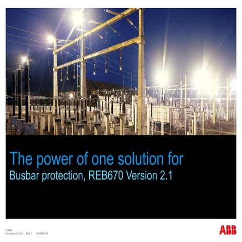 REB670 2.1 Bus Bar relay introduction for bus protection | PPT