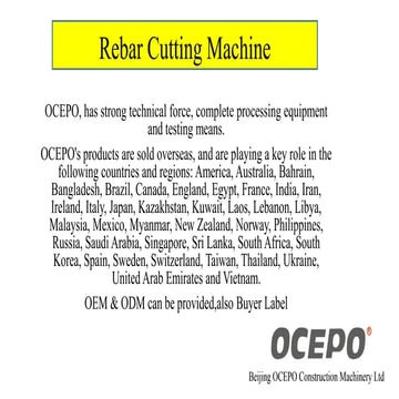 Rebar cutting machine/Rebar Cutter | PPTX