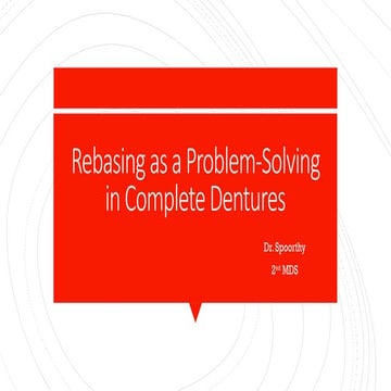 Journal club on Rebasing of complete dentures | PPTX