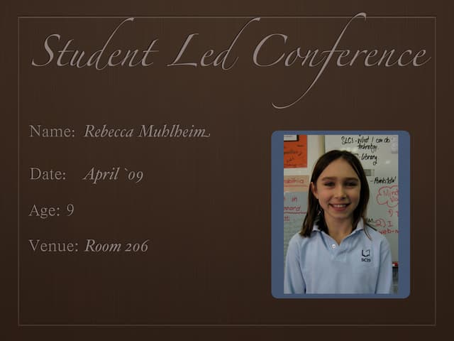 Student Led Conference - Abby | PDF