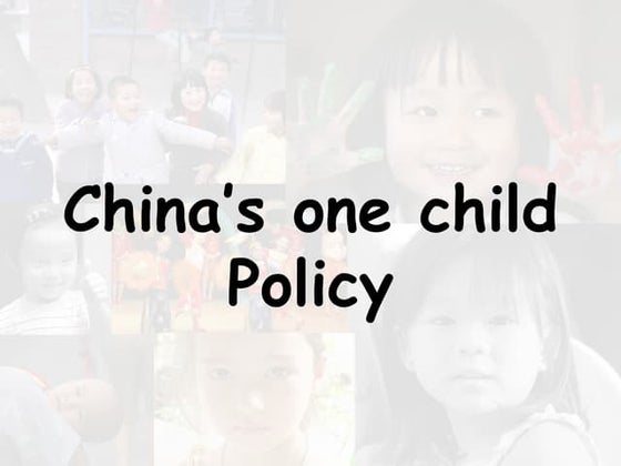 The one child policy | PDF