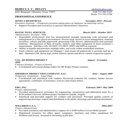 RebeccaDelity Resume Jan. 2016 | PDF