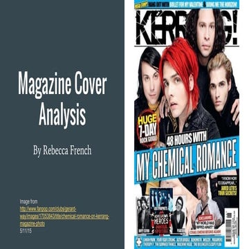 A Grade Media Studies Magazine Cover Analysis | PPT