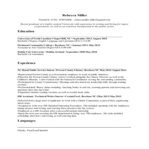 Resume Linkedin | PDF