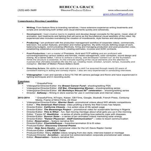 Rebecca resume 09_21_15 | PDF