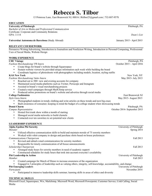 Resume katie rush | PDF