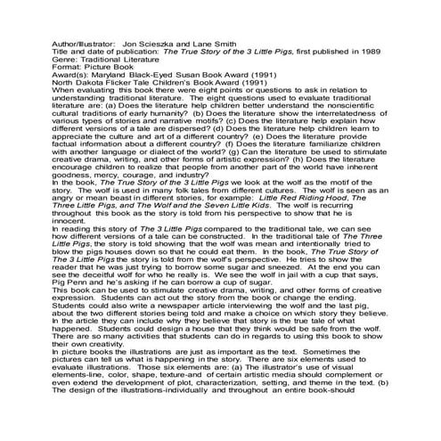 Children's Literature Analysis | PDF