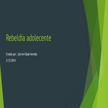 Rebeldía adolescente | PPTX