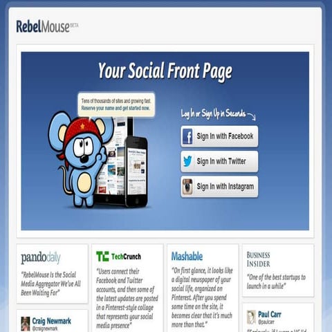 RebelMouse | PPTX | Social Networking | Internet