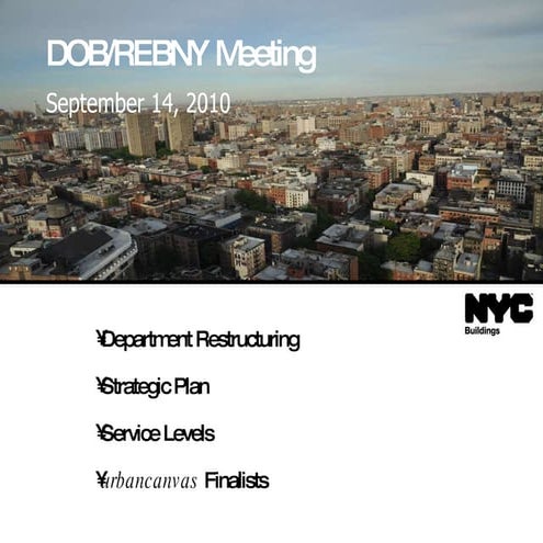 NYC Dept. of Buildings Reorganization and Strategy | PPT