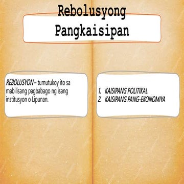 Rebolusyong Pangkaisipan, Rebolusyong Amerikano at Pranses | PPTX