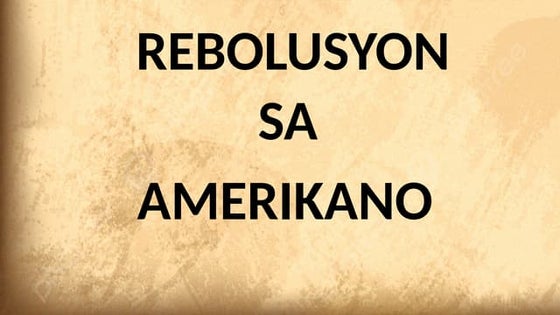 Rebolusyong amerikano | PPTX