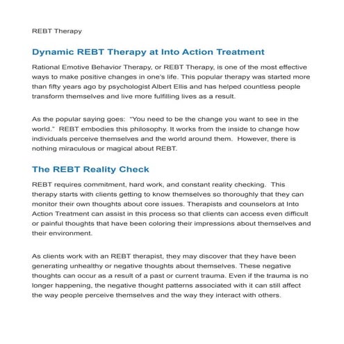 Rebt therapy | PDF