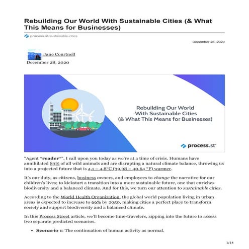 Rebuilding Our World With Sustainable Cities (& What This Means for ...