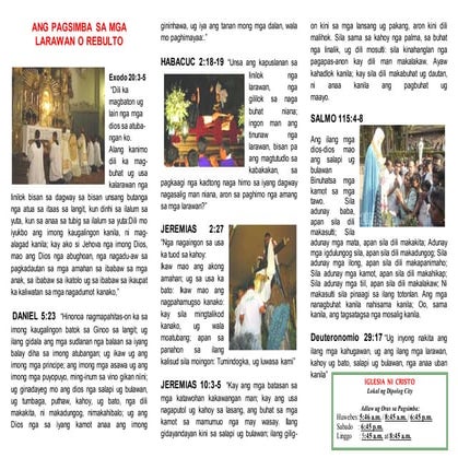 Pagsamba sa mga Rebulto | DOCX