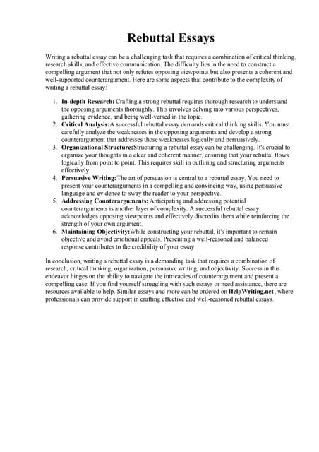 Rebuttal Essays.pdf Rebuttal Essays.pdf