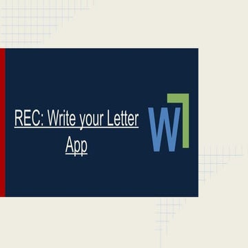 REC: Write Your Letter | PPT