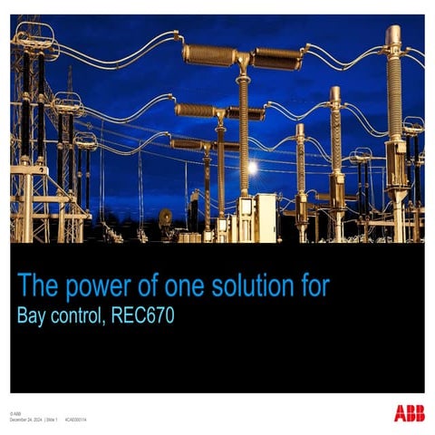 REC670 2.1 PPT 4CAE000114 Rev Bay Control Unit | PPTX