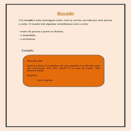 Recado | PDF