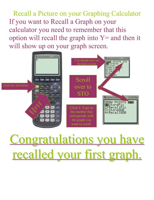 Create A Horizontal Line Using Your Graphing Calculator | PDF