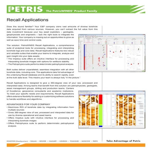 PetrisWINDS Recall Applications Brochure | PDF
