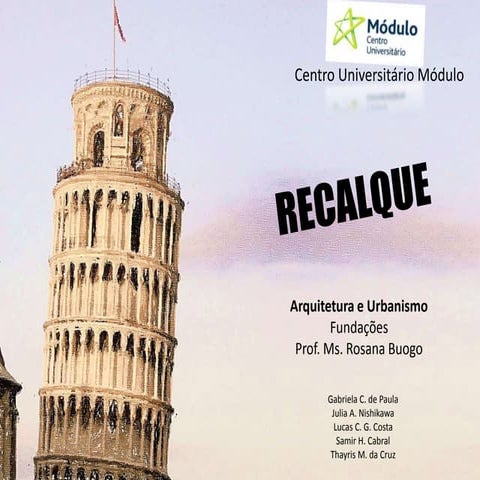 Recalque (Fundações) | PPTX