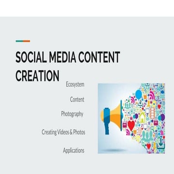 A Social Media Content Creation Course | PDF