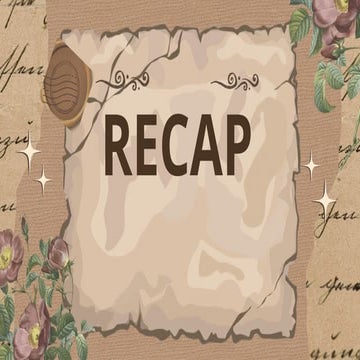 RECAP (1).pptx for literature free for yall | PPTX