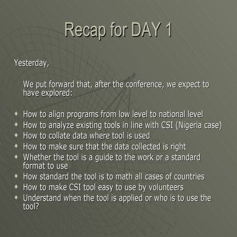 Day 1 Recap | PPT