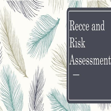 Recce and risk assessment | PPT
