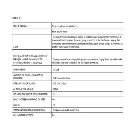 Recce forms for turn of the tide | PPT