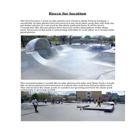 Recce for location | DOCX