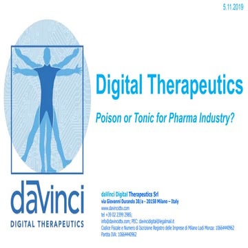 Digital Therapeutics DTx - Poison or Tonic for Pharma Industry? | PPT