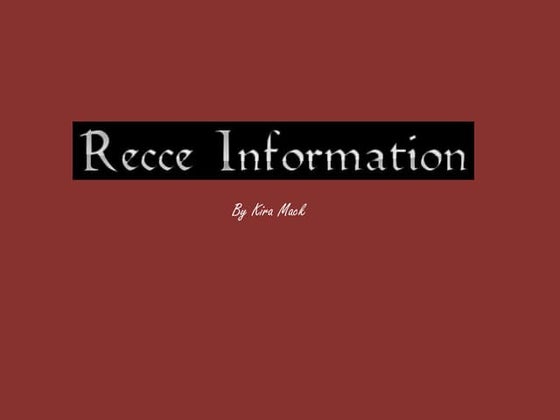 Locations Recce | PPT