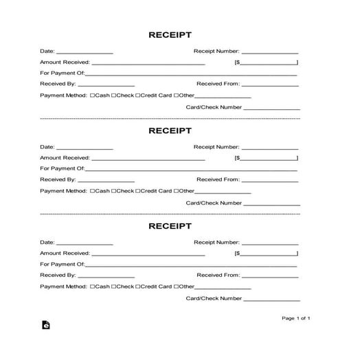 Receipt book-template | PDF