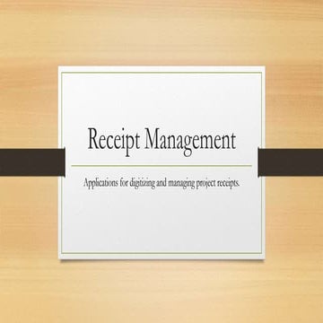 Receipt management | PPT