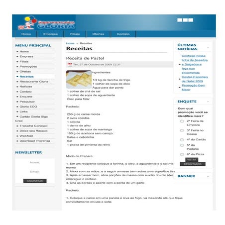 Receita de pastel | PDF