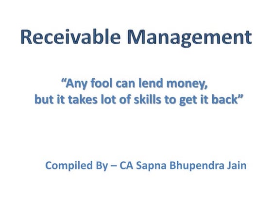 14. receivables management | PPT