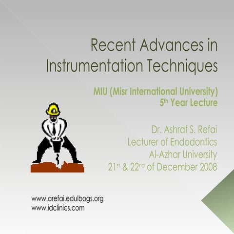 Recent Advances In Instrumentation Techniques | PPT