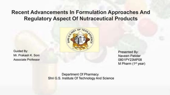 Development of Nutraceuticals & functional foods | PPTX