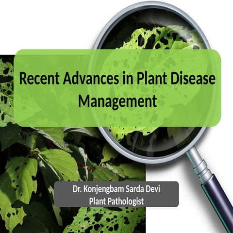 Recent Advances in Plant Disease Management .pptx