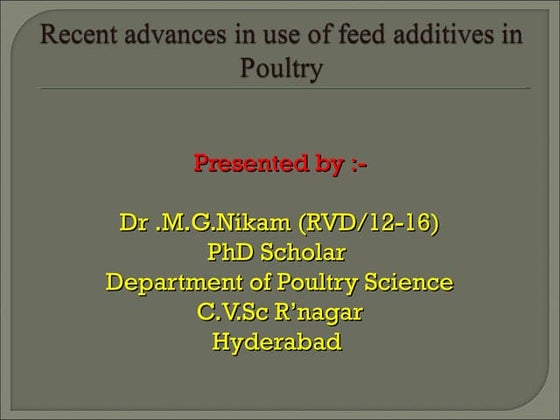 Poultry Feed formulation | PPT | Pet Supplies | Pets