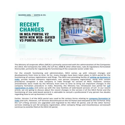 Recent Changes in MCA portal V2 with New Web- Based V3 Portal for LLPs ...