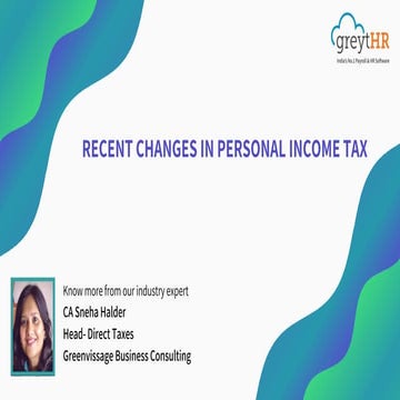 Recent changes in Personal Income Tax | PDF